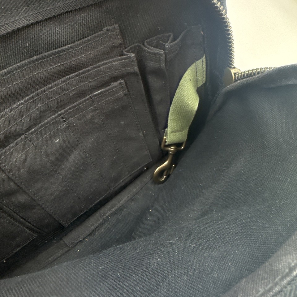 Filson Rugged Twill Padded Computer Bag Black Brass Hardware 11070258 ...