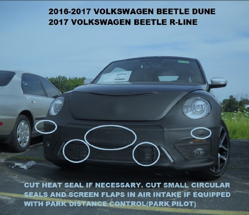Lebra Front End Cover Bra Mask Fits Volkswagen VW Beetle Dune 2016-2018 ...