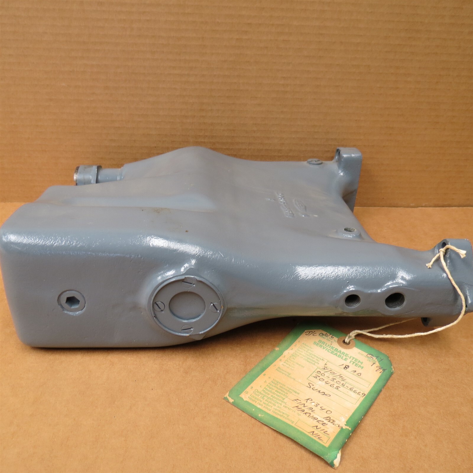 Pratt Whitney R-1340 Radial Aircraft Engine Mil. OH p/n: 30465 Oil Sump ...