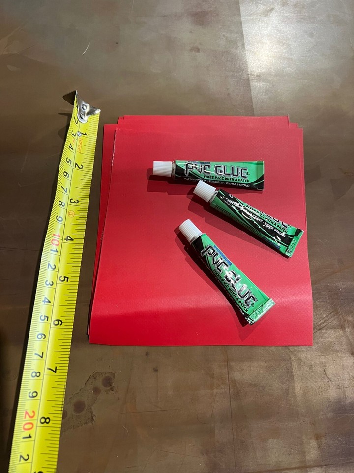 RED HGV LORRY CURTAIN SIDE REPAIR KIT MATERIAL AND GLUE - HEAVY DUTY ...