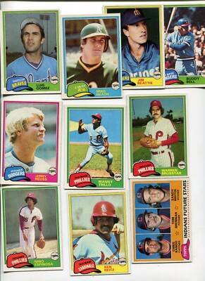 1981 TOPPS MLB BASEBALL CARD LOT 30 DIFFERENT GOOD PLUS CONDITION | eBay