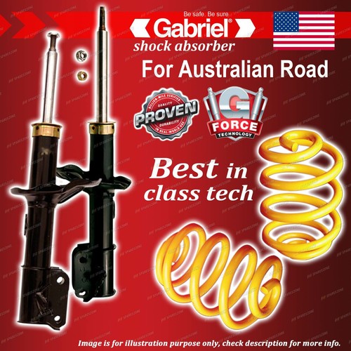 Front Gabriel Ultra Strut Shocks + Lowered King Coil Springs for Holden ...