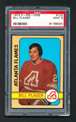 1972 OPC HOCKEY 122 BILL PLAGER ROOKIE CARD PSA 9 MINT ATLANTA FLAMES ...
