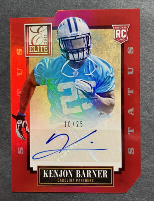 2013 Donruss Elite Status Red RC Kenjon Barner Rookie Die Cut Autograph ...