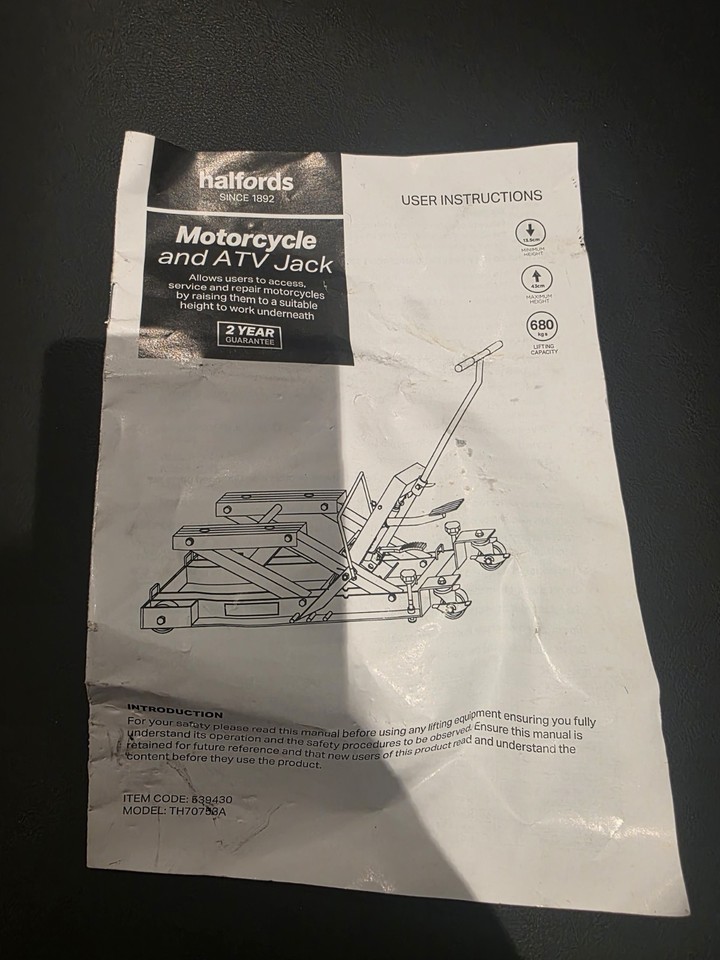 Motorcycle Hydraulic Lift Motorbike Lift Car Stand ATV Quad Lift Jack ...