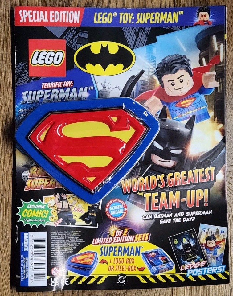 Lego Special Edition Magazine Superman Minifigure and Tin (Batman #40 ...