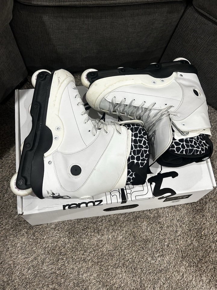 Remz HR 2.5 White Aggressive Inline Skates Size 12 W/ MYFIT Crown ...
