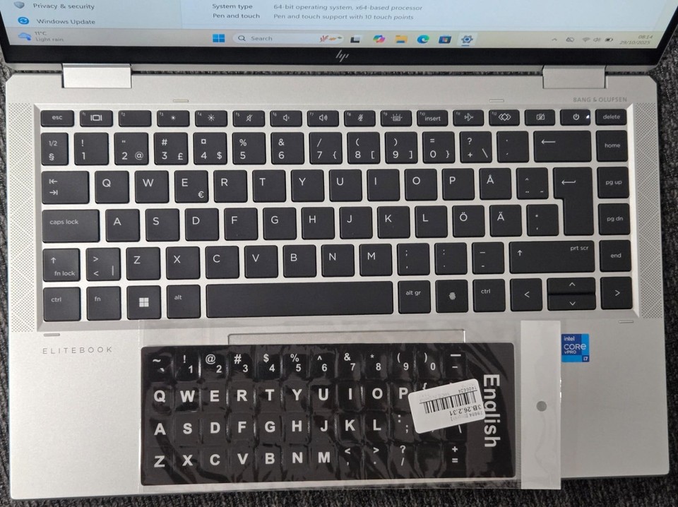 HP EliteBook X360 1040 G8 European Keyboard 11th GEN i7 1185G7 32GB RAM ...