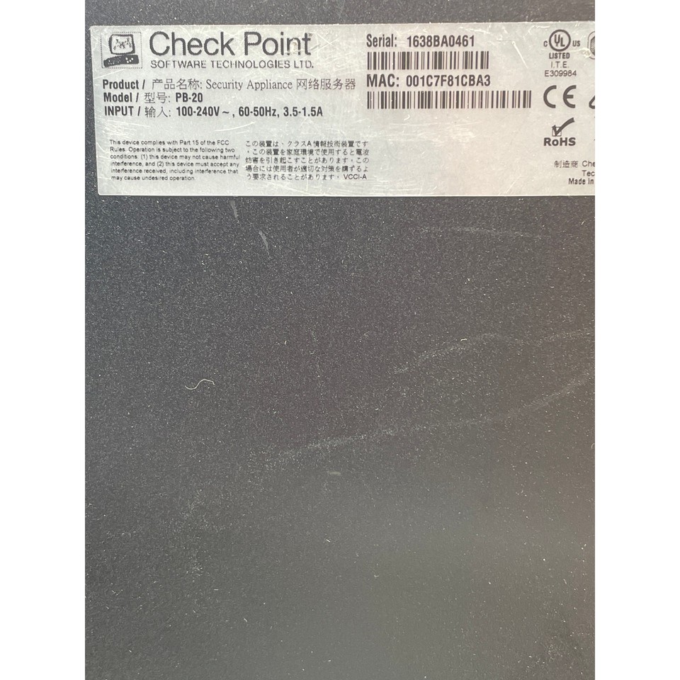 Check Point 5200 6x Gigabit 1U Rackmount PFsense Firewall Xeon ...