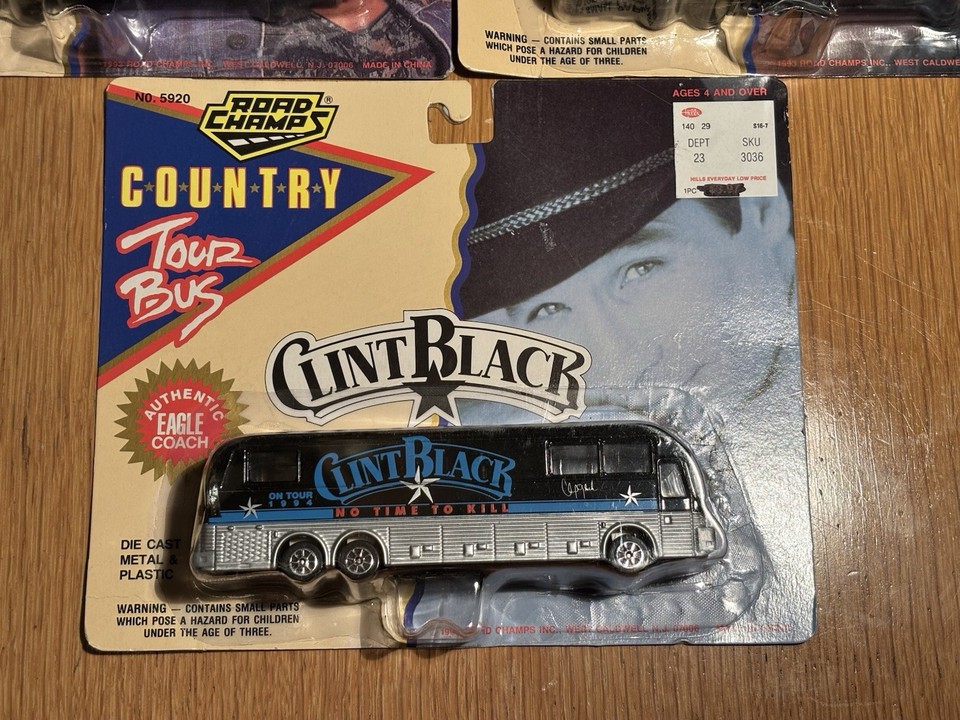 VINTAGE 1993 Road Champs Country Tour Bus Clint Black Tanya Tucker ...