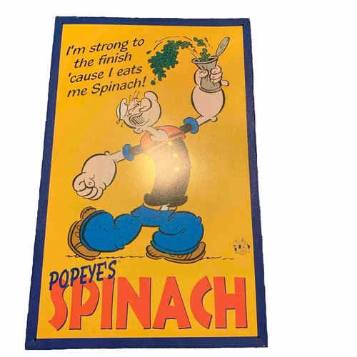 POPEYES SPINACH ROOM DECOR METAL SIGN SAILOR MAN YELLOW - SLIGHTLY USE ...