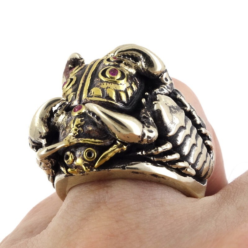 Vintage Scorpion Scarab Ring Size 7.75 Solid Inside, Signed by Artist ...