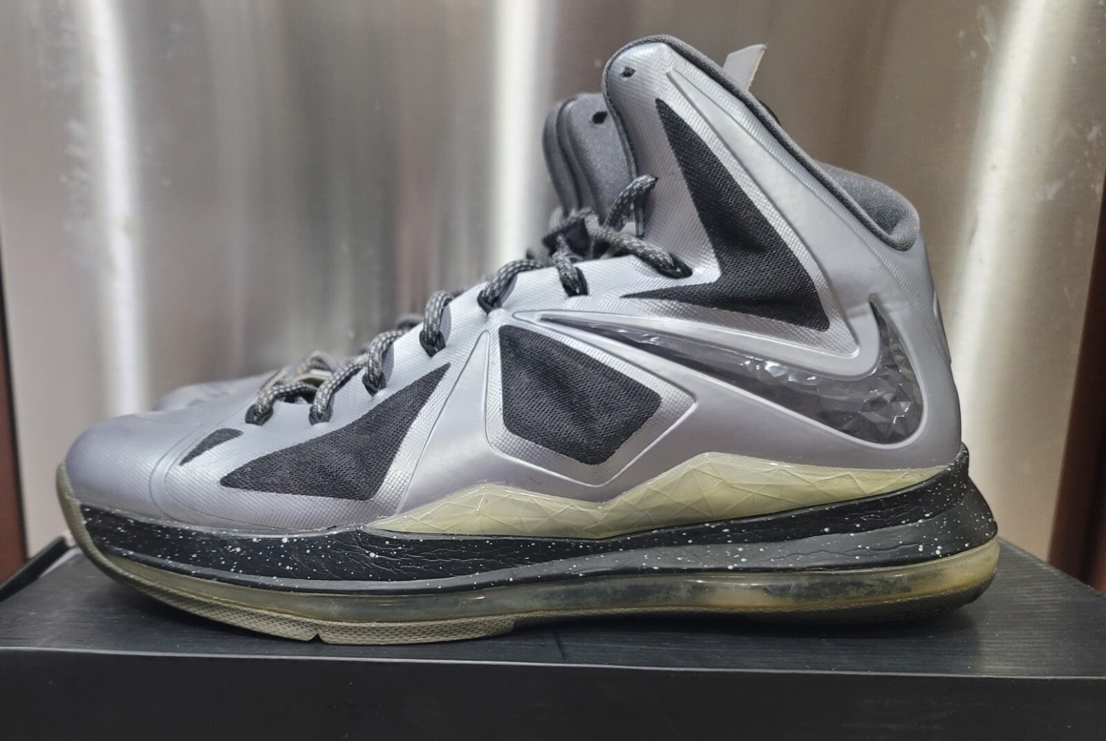 Nike ID Lebron 10 X size 13 Silver Black Splatter 201… - Gem