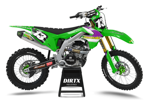 NEW DIRTX INDUSTRIES COMPLETE GRAPHICS RETRO 1997 KAWASAKI KX 85 100 ...