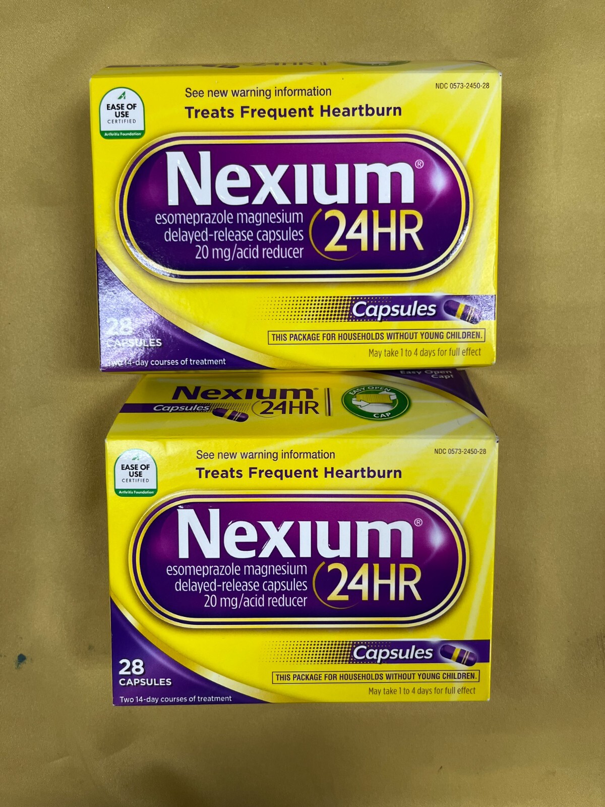 2 New Nexium 24HR 20mg Acid Reducer - 28 Capsules Each Box Exp. 01/2027 ...