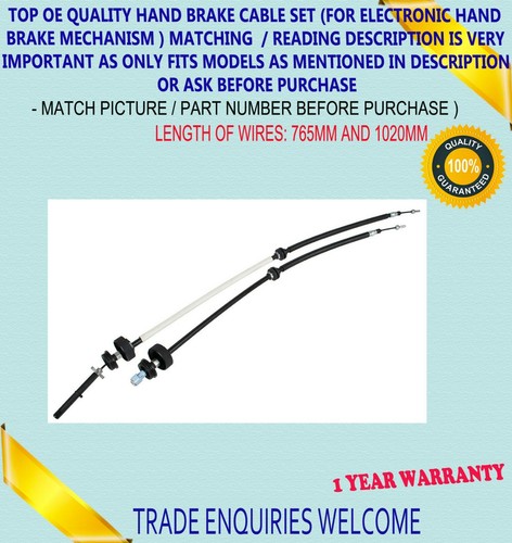 FOR RENAULT GRAND SCENIC 2004-2009 ELECTRIC HANDBRAKE CABLE REPAIR KIT ...