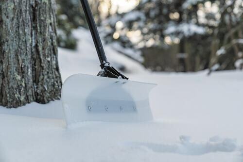 30" Ultra High Poly Blade Snow Shovel Steel Handle Wood Deck Sidewalk ...