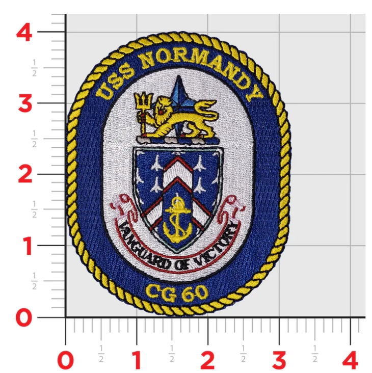 USS NORMANDY NAVY CG-60 EMBROIDERED HOOK & LOOP PATCH | eBay