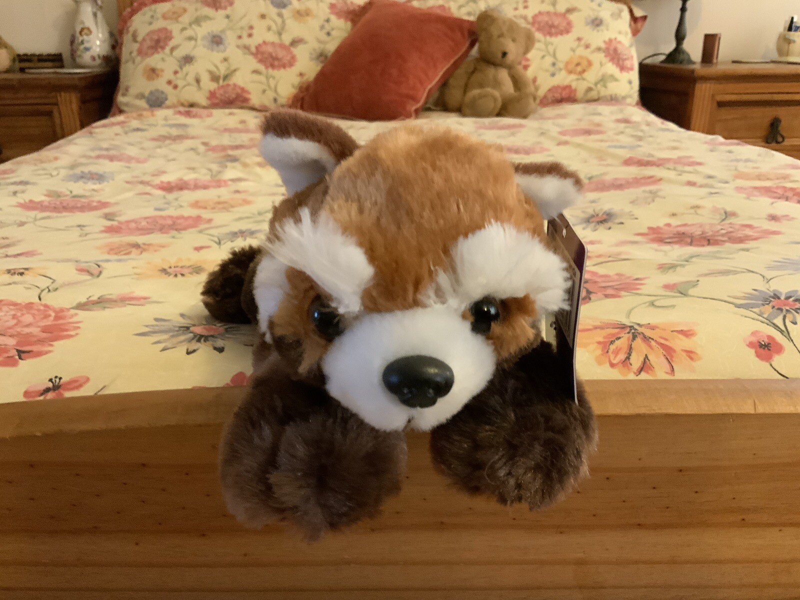RAVENSDEN PLUSH RED PANDA LAYING 33CM - FR014RP SOFT TEDDY CUDDLY WILD ...