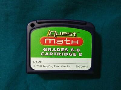 LeapFrog iQuest Math Grades 6- 8 Cartridge B Learning Game | eBay