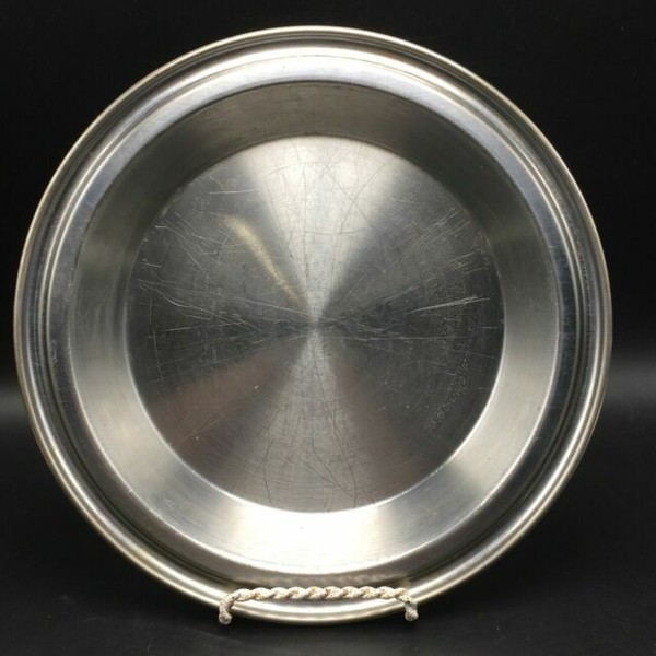 Heavy West Bend Stainless Steel 9" Round Pie Baking Pan Wide Rim No ...