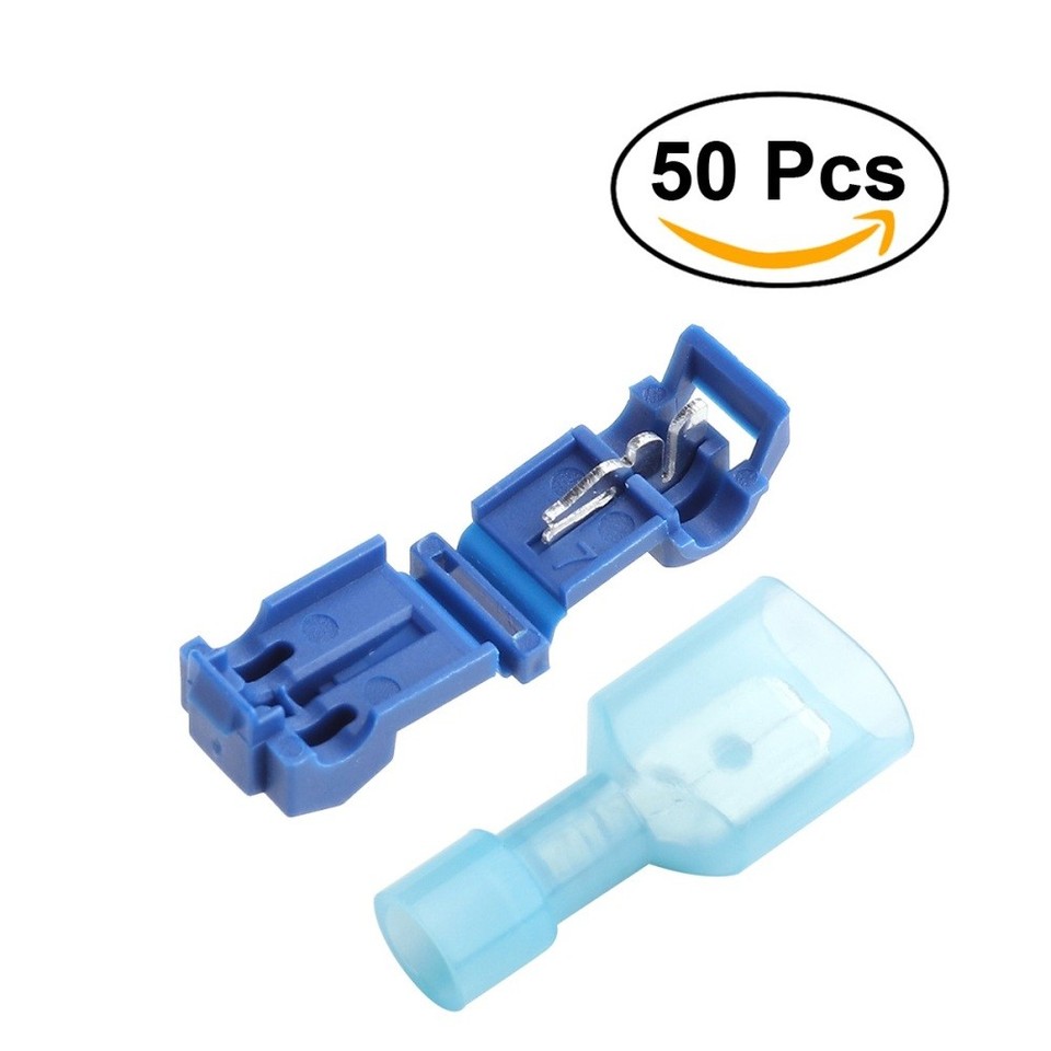 50pcs Blue Quick Splice Wire Terminals & Male Spade Connectors Set ...