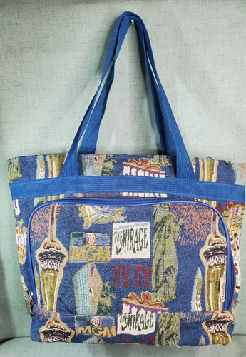 Las Vegas Travel Bag Bovano USA Canvas Outside Pocket Zip Closure | eBay