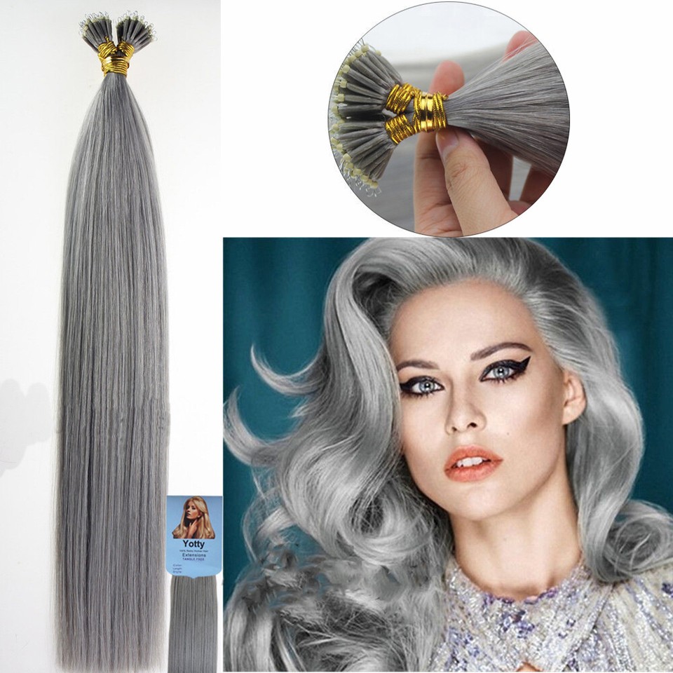Nano Beads Tip Human Hair Extensions Nano Ring Link Double Drawn Remy ...