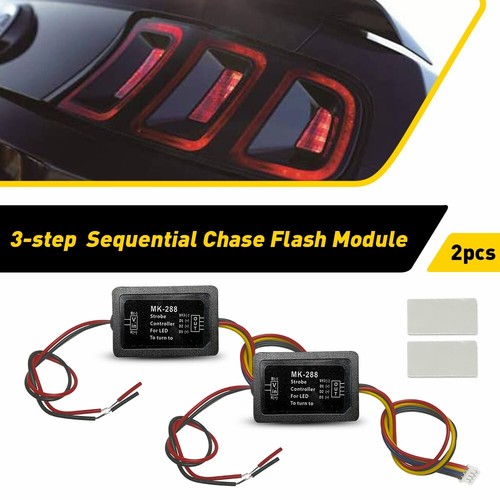 Universal Module Boxes w/3 Step Sequential Chase Flash For Turn Signal ...