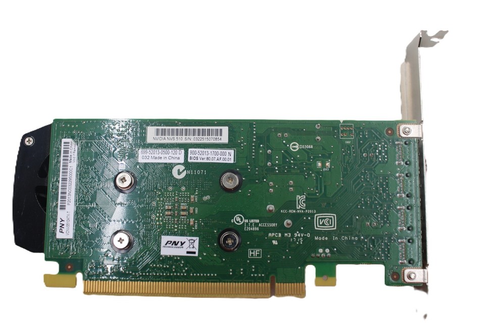 Nvidia NVS 510 2GB GDDR3 PCIe 4x Mini DP Graphics Card PNY P/N ...
