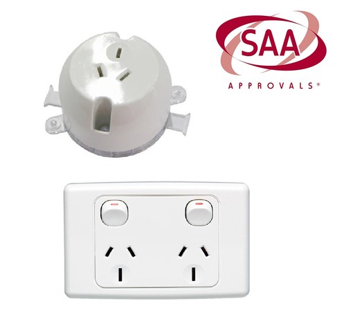 5X 1X Double Electrical GPO Socket Power Points single surface plug ...