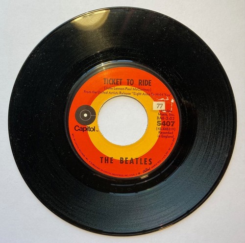 The Beatles, Ticket to Ride / Yes It Is, vinyl 45 (US, Capitol target ...