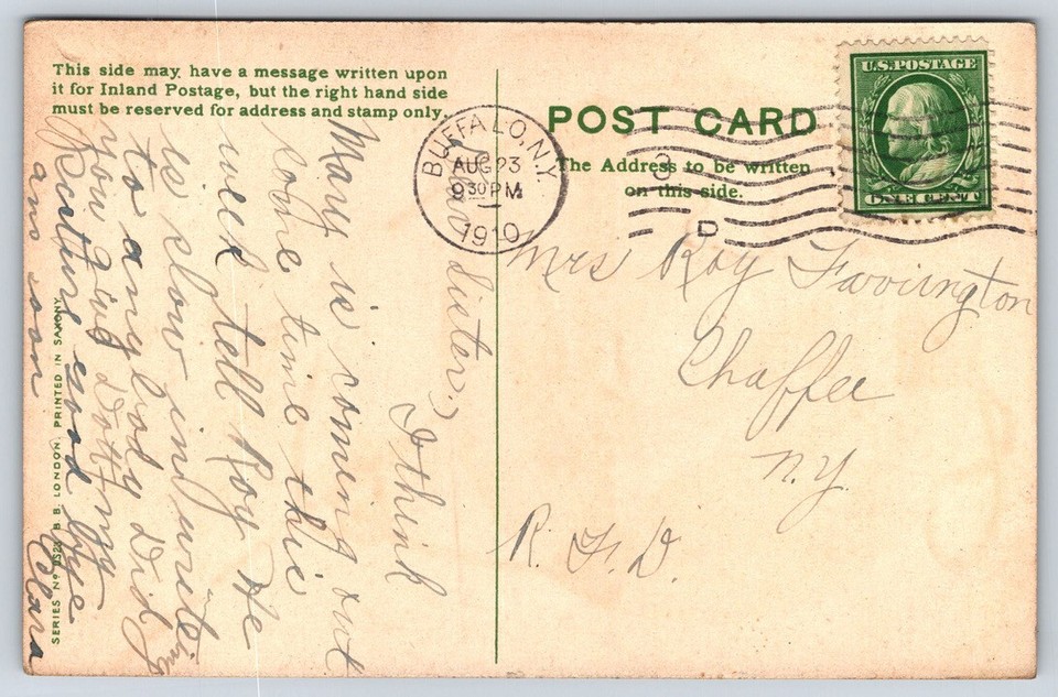 Remember Me Postcard Nautical Lifesaver Rope Sailing Ship Inset German ...