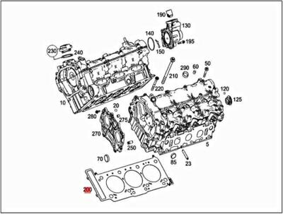 Genuine MERCEDES Cylinder head gasket 2760160520 | eBay