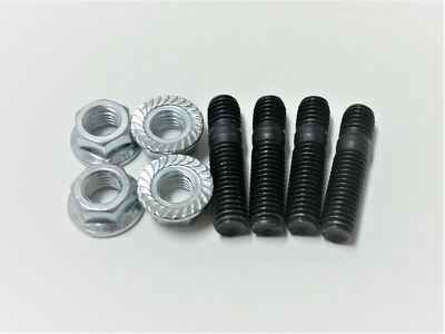 (4) M10-1.5 x 42mm Double End Threaded Studs and Nuts for T3, T4, T6 ...