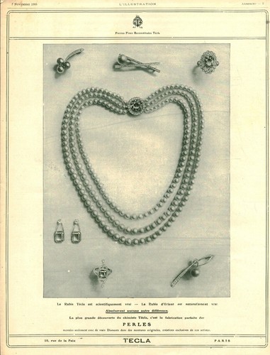 Antique Tecla Pearl Jewelry Magazine Advertisement | eBay