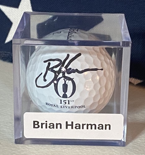 Autographed Brian Harman British Open Royal Liverpool 151st Logo Golf ...