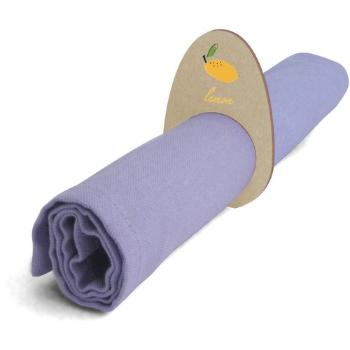 5 x 'Lemon Citrus Fruit Illustration Drawing' Wooden Napkin Rings ...