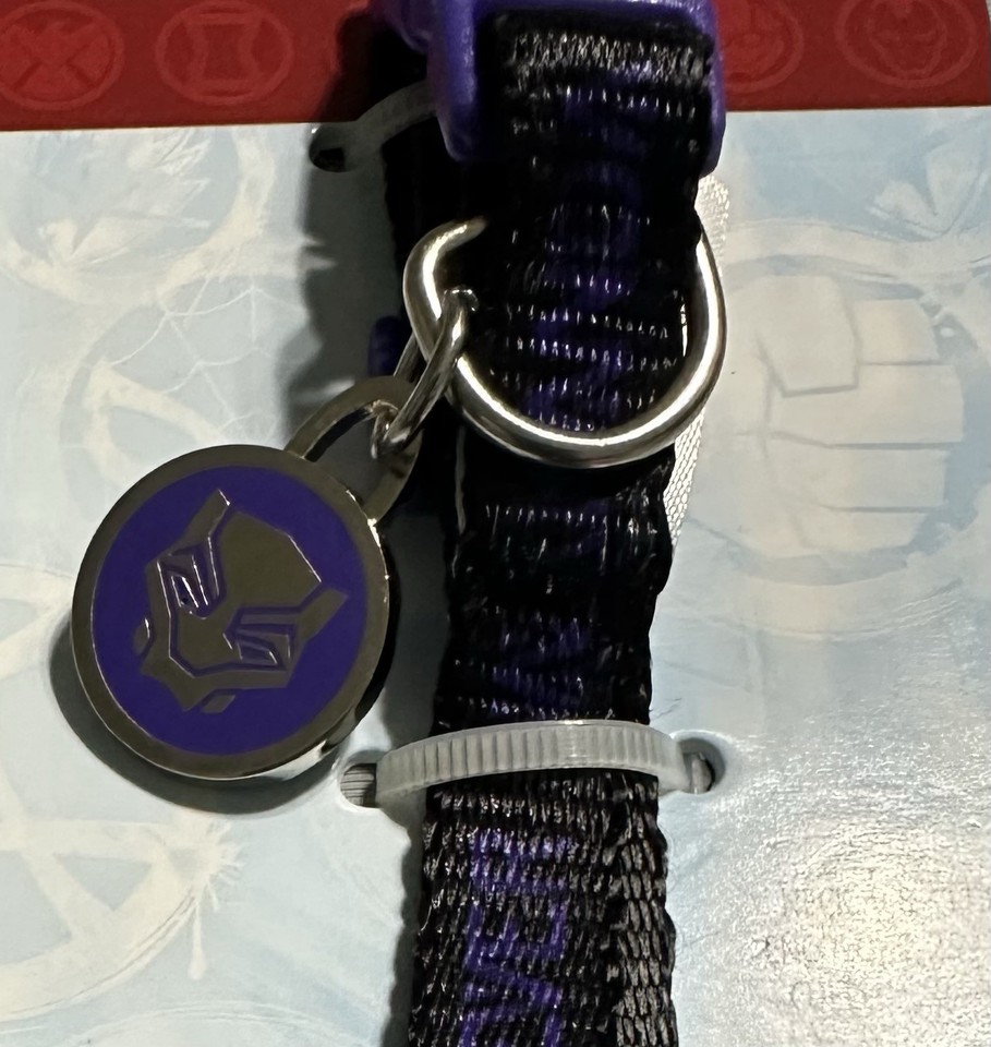 Disney Marvel Cat Collar Black Panther Wakanda Forever Black Purple New ...
