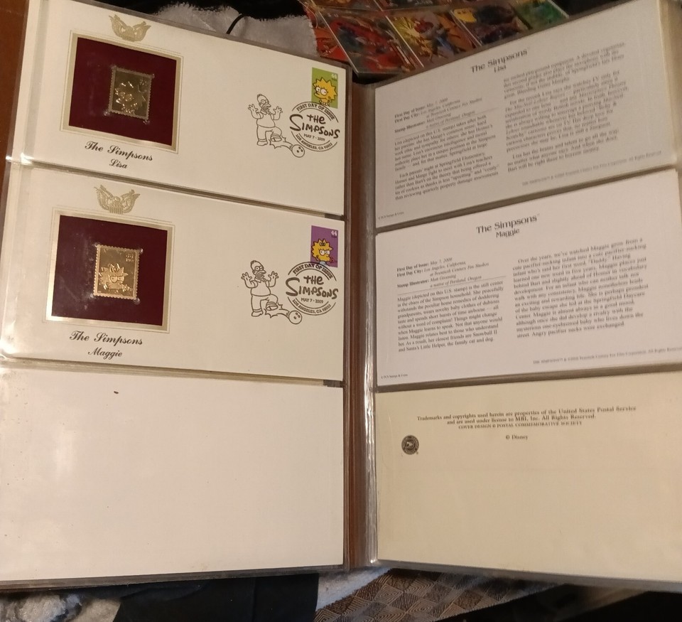 The Simpsons 23kt Gold Replica Stamps | eBay