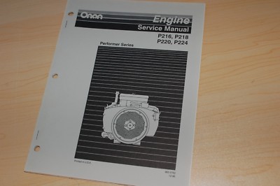 ONAN P216 P218 P220 P224 Diesel Engine Service Manual GEHL SKID STEER ...