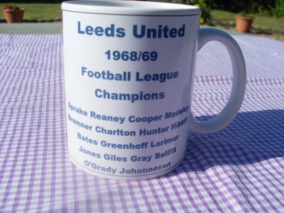Leeds United 1968/69 Championship celebration mug 11oz Christmas ...