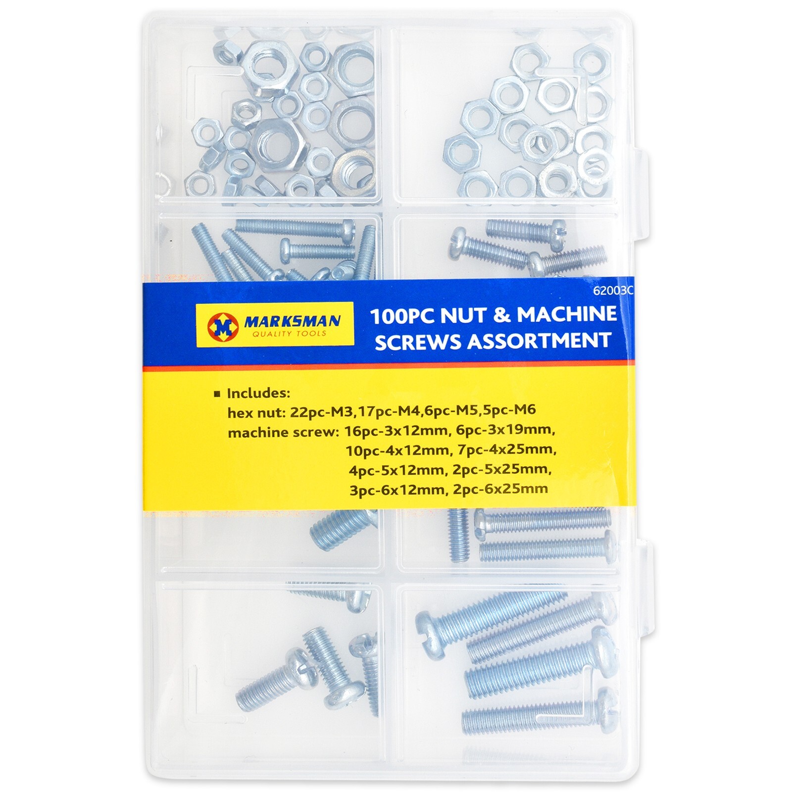 ASSORTED SCREW SET Mixed Small-Large Countersunk/Pan Head Nut Bolt Wall ...