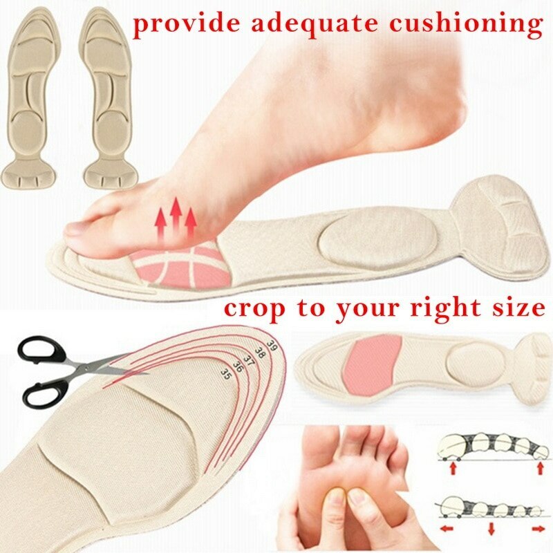 Memory Foam Women Multifunction Shoe Pads Feet Comfort Soft Heel ...