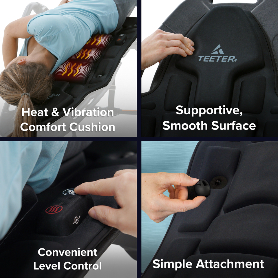 TEETER EP-560 Ltd. Inversion Table w/Heat & Vibration Cushion, 300lb ...