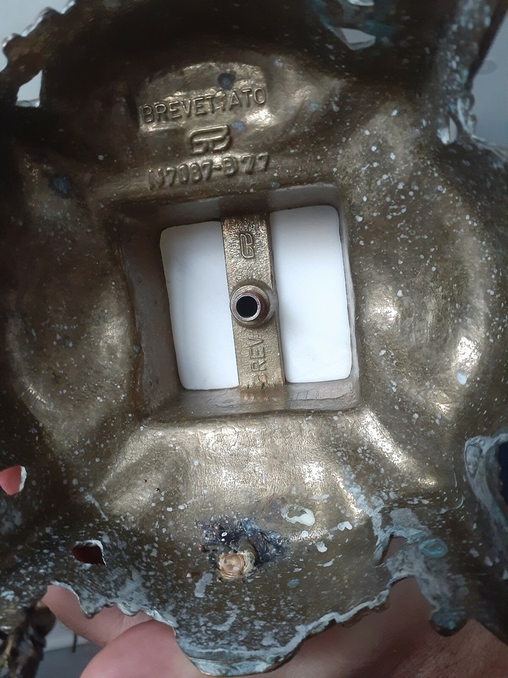 Brevettato Mantle Clock with 2 Brevettato Candelabras Brass White ...