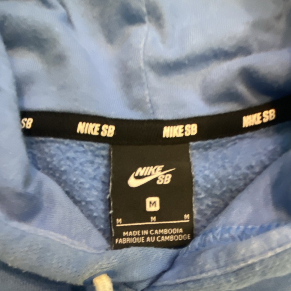 Vintage Nike SB Black Tag Blue Pullover Hoodie Size Skateboarding | eBay