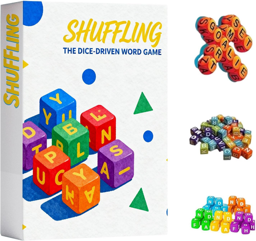 Scrambled Dice Word Game，Brain Exercise Party Game for 1-5 Players ...