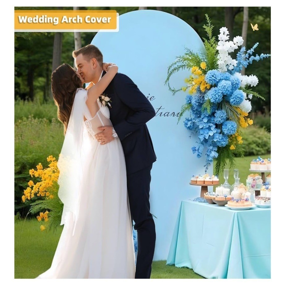 7.2 Ft Blue Arch Backdrop Cover For Events | eBay