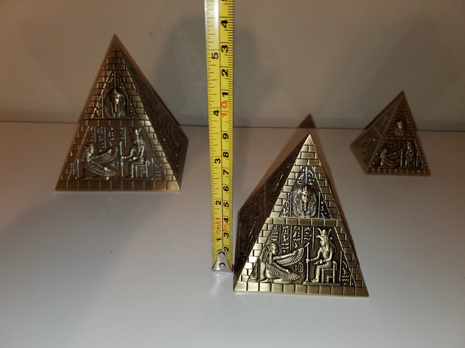 Metal Egyptian Pyramids Sculptures Set (3 Pcs) | eBay